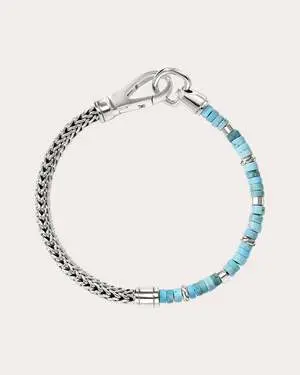 John Hardy Turquoise Heishi Chain Bracelet
