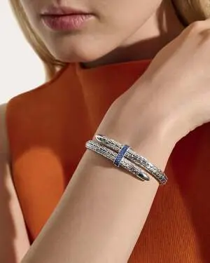 John Hardy Sapphire Spear Flex Cuff