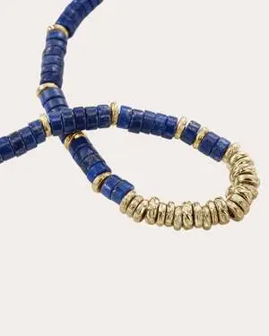 John Hardy Lapis Lazuli & 14k Gold Heishi Bracelet