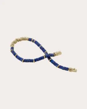 John Hardy Lapis Lazuli & 14k Gold Heishi Bracelet