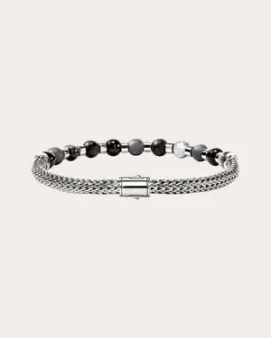 John Hardy Onyx & Hematite Beaded Bracelet