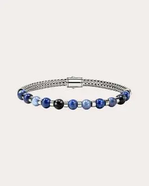 John Hardy Lapis Lazuli & Sodalite Beaded Bracelet - Silver