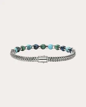 John Hardy Turquoise & Malachite Beaded Bracelet