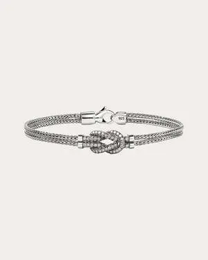 John Hardy Diamond Love Knot Bracelet - Silver