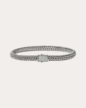 John Hardy Diamond 5mm Icon Chain Bracelet - Silver