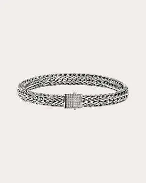 John Hardy Diamond 7.5mm Icon Chain Bracelet - Silver