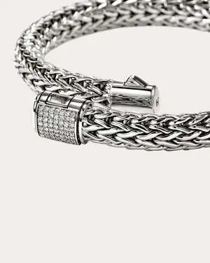 John Hardy Diamond 7.5mm Icon Chain Bracelet