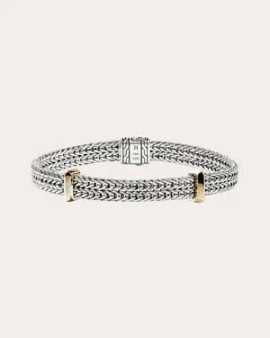 John Hardy Two-tone 6mm Icon Link Bracelet - Silver