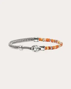 John Hardy Spiny Oyster Heishi Chain Bracelet - Orange