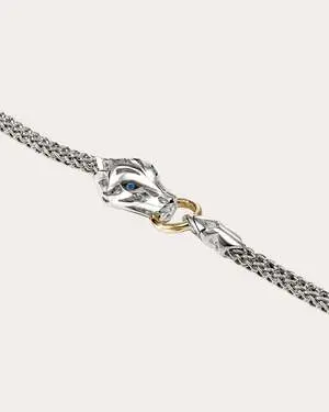 John Hardy Blue Sapphire Two-tone Naga Bracelet
