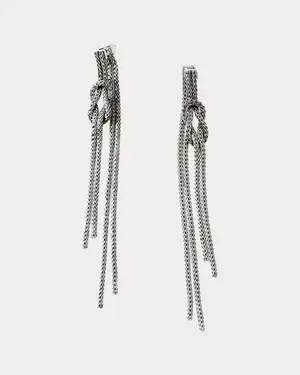 John Hardy Love Knot Drop Earrings - Silver