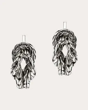 John Hardy Love Knot Hoop Earrings - Silver