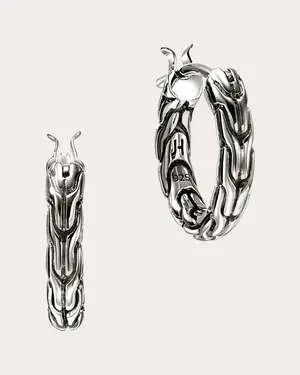 John Hardy Jh Essential Hoop Earrings - Silver