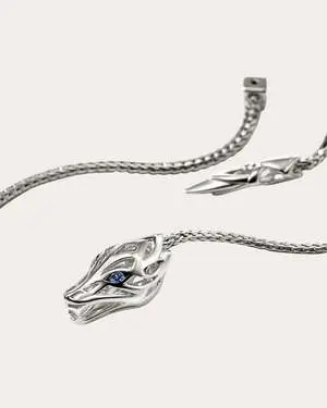John Hardy Blue Sapphire Naga Drop Earrings