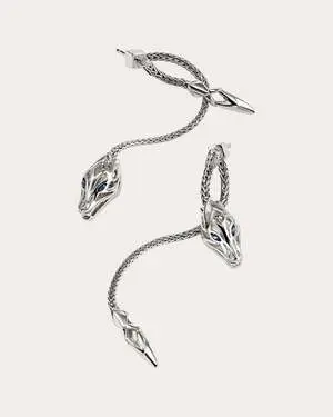 John Hardy Blue Sapphire Naga Drop Earrings