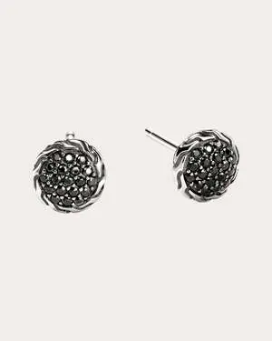 John Hardy Sapphire Jh Essential Pavé Stud Earrings - Black
