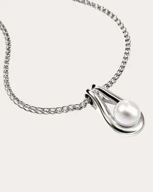 John Hardy Cultured Pearl Surf Pendant Necklace