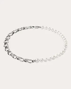 John Hardy Cultured Pearl Surf Necklace