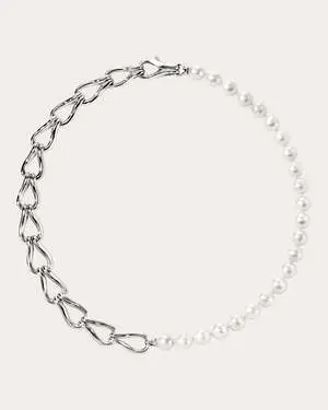 John Hardy Cultured Pearl Surf Necklace