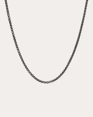 John Hardy 2.7mm Blackened Box Chain Necklace - Black