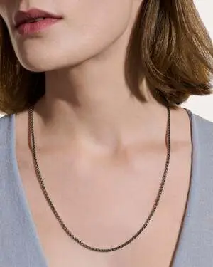 John Hardy 2.7mm Blackened Box Chain Necklace