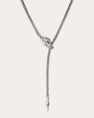 John Hardy Naga Lariat Necklace With Blue Sapphire