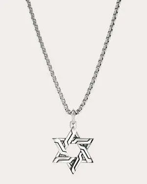 John Hardy Icon 50 Star Of David Pendant Necklace - Silver