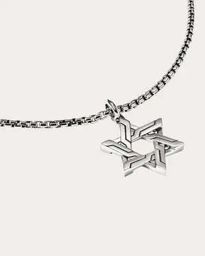 John Hardy Icon 50 Star Of David Pendant Necklace In Sterling