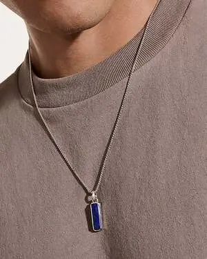 John Hardy Lapis Lazuli Talisman Pendant Necklace