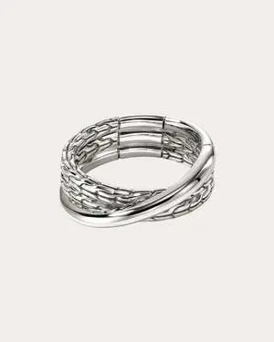 John Hardy Jh Essential Crossover Ring - Silver