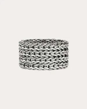 John Hardy 12mm Icon Link Ring - Silver