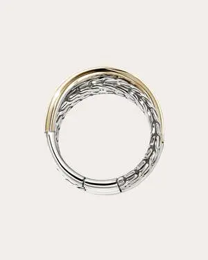 John Hardy Two-tone Jh Essential Crossover Ring