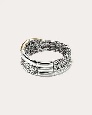 John Hardy Two-tone Jh Essential Crossover Ring