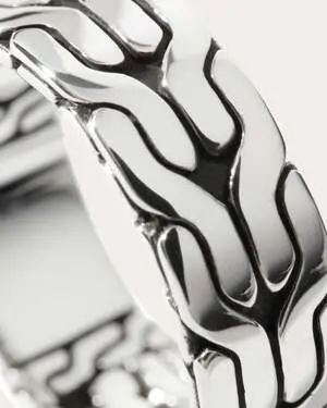 John Hardy Carved Chain Band Ring