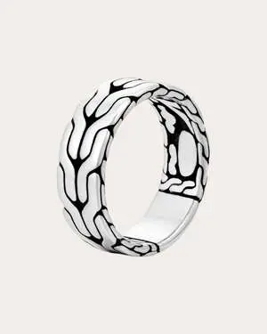 John Hardy Carved Chain Band Ring