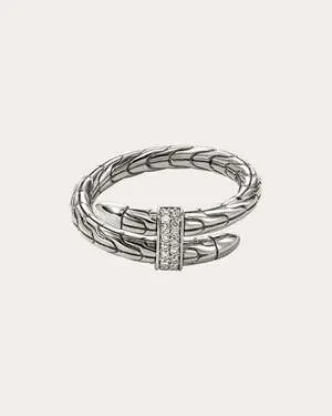 John Hardy Diamond Spear Ring - Silver
