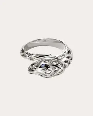 John Hardy Blue Sapphire Naga Ring - Silver