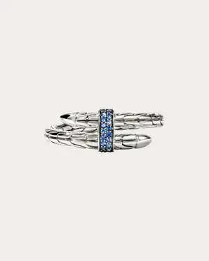 John Hardy Sterling Sapphire Spear Ring - Silver