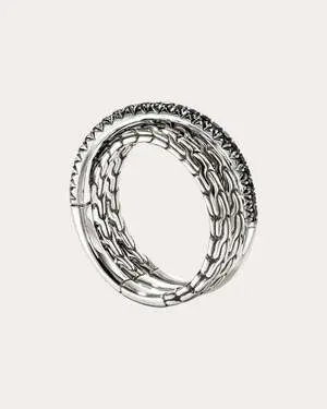 John Hardy Sapphire Jh Essential Pavé Crossover Ring
