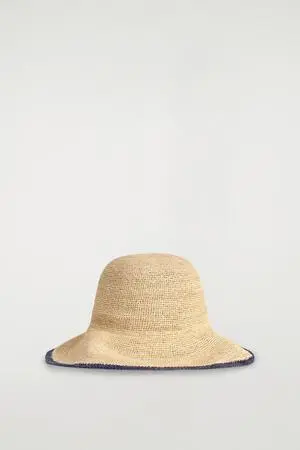 Cos Contrast-trim Raffia Hat
