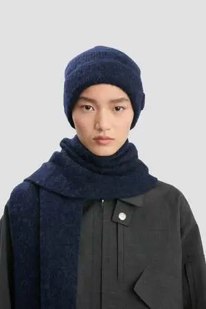 Victoria Beckham Alpaca Blend Beanie - Navy