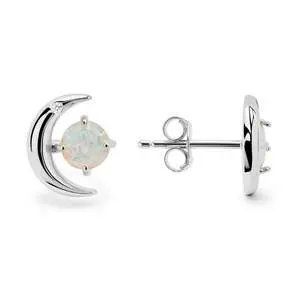KYLIE HARPER Sterling Opal Sun & Moon Celestial Stud Earrings - Silver