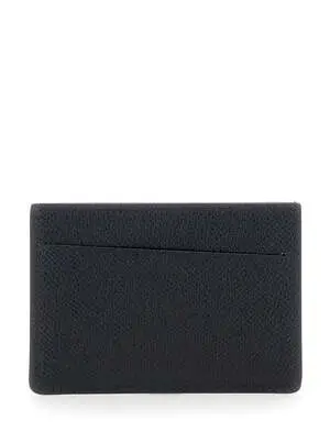 MAISON MARGIELA Card Holder With Four Stitches On The Back In Black Leather For - Multicolor
