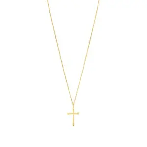 ESTERAH 18k Plated Sterling Silver Cross Necklace - Gold