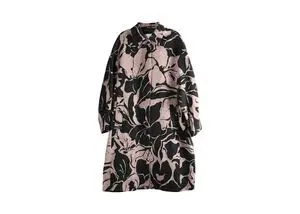 Dries Van Noten Floral Print Coat - Black