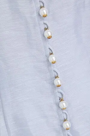 Zimmermann Linen And Silkblend Gauze Blouse