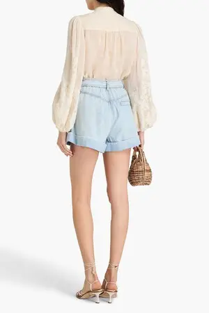 Zimmermann Embroidered Linengauze Blouse