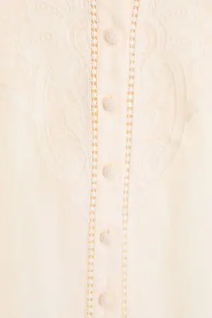 Zimmermann Embroidered Linengauze Blouse