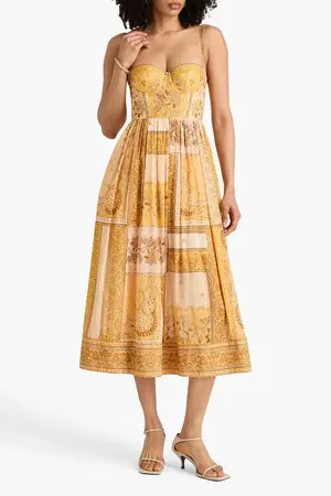 Zimmermann Printed Cotton Midi Dress