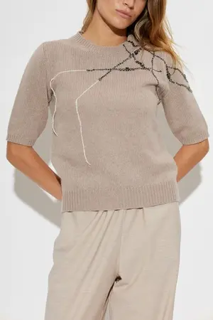 Fabiana Filippi Top With Shimmering Crystals